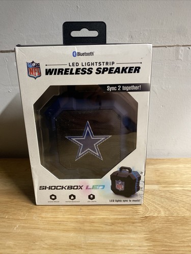 NiB NFL dallas cowboys Shockbox LED Wireless Bluetooth Speaker Water ...