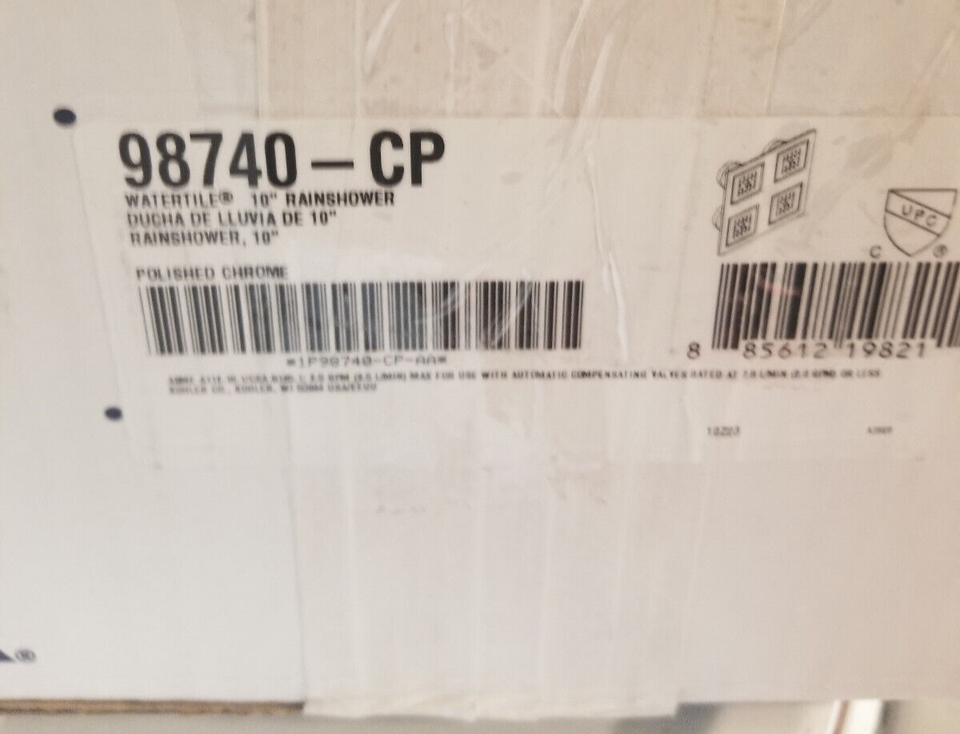 Kohler K-98740-CP WaterTile 2.4 GPM Ceiling Mount Rainhead, Chrome | eBay