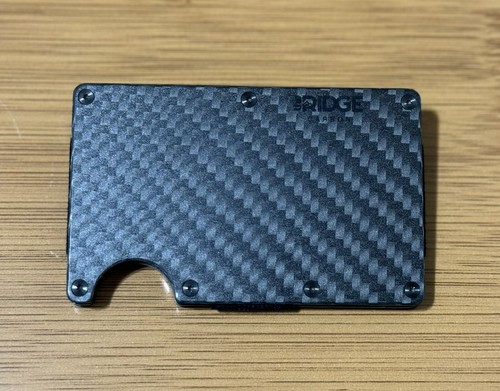 The Ridge RFID Blocking Wallet with Cash Strap - Carbon Fibre ...