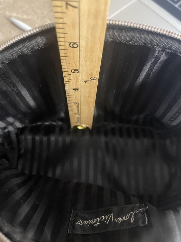 Victoria's Secret Makeup Bag Black White Black Pink Logo Zippered | eBay