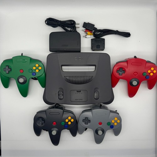 REFURBISHED Nintendo 64 N64 Black console Choose Bundle Used Region ...