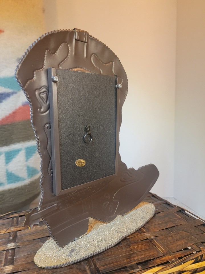 Western Boot Picture Frame Metal Freestanding 3.5 X 5" Photo | eBay