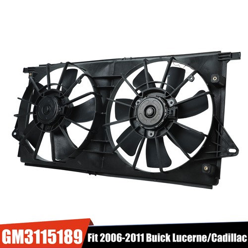Dual AC Condenser Radiator Cooling Fan For 2006-2011 Cadillac DTS Buick ...