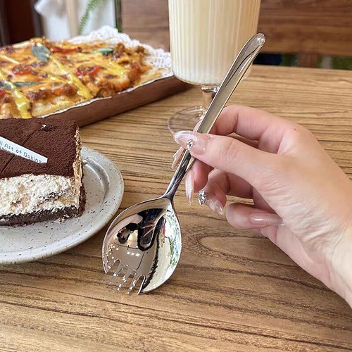 304 Stainless Steel Salad Spoon Creative Spoon Integrated Western Pasta ...