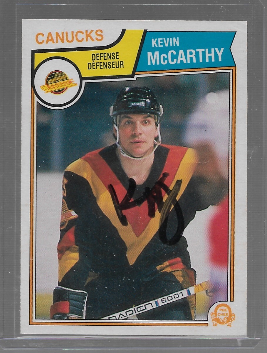 1983-84 O-Pee-Chee Kevin McCarthy #356 Vancouver Canucks Signed ...