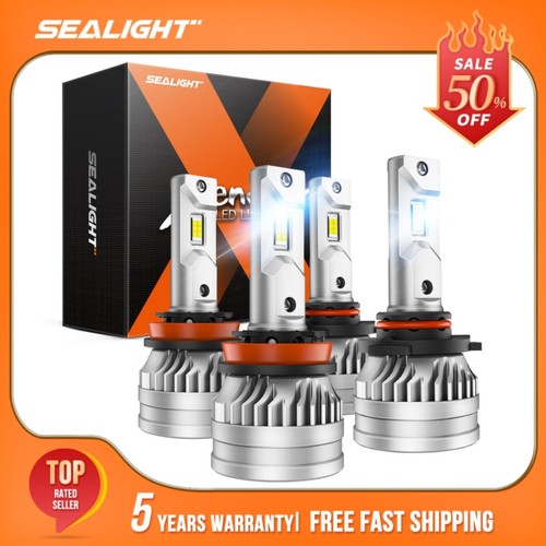 SEALIGHT 9005+H11 LED Headlight Super Bright Bulbs 6500K White 48000LM High Beam | eBay
