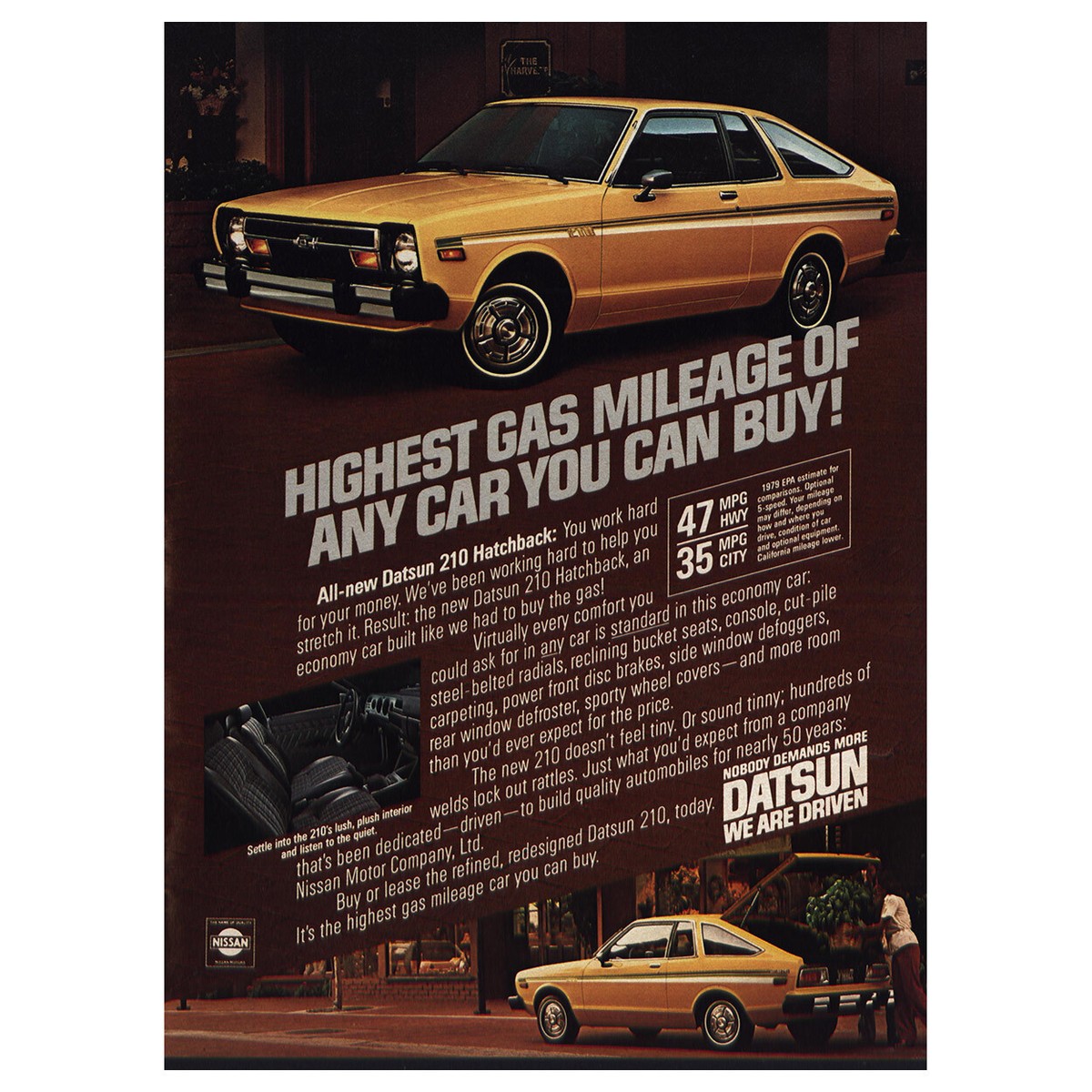 1979 Datsun B210 Hatchback Car Brochure Addict On X: "Nissan's New