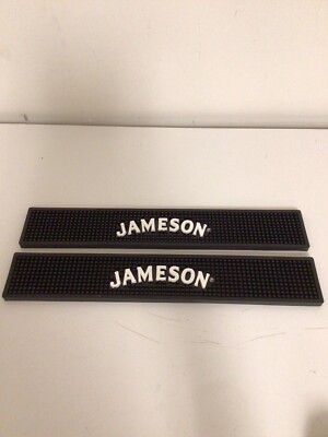Jameson Irish Whisky Rubber Bar Mat New Spill Mat Man Cave Black Qt: 2 ...