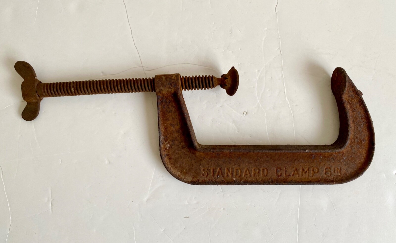 Vintage Metal Standard C Clamp Adjustable Rusted Decor Clamps 6 Inch | eBay