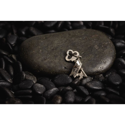 Vtg Wells Sterling Silver Key w/ Ribbon Engraved Key to Dallas Charm ...