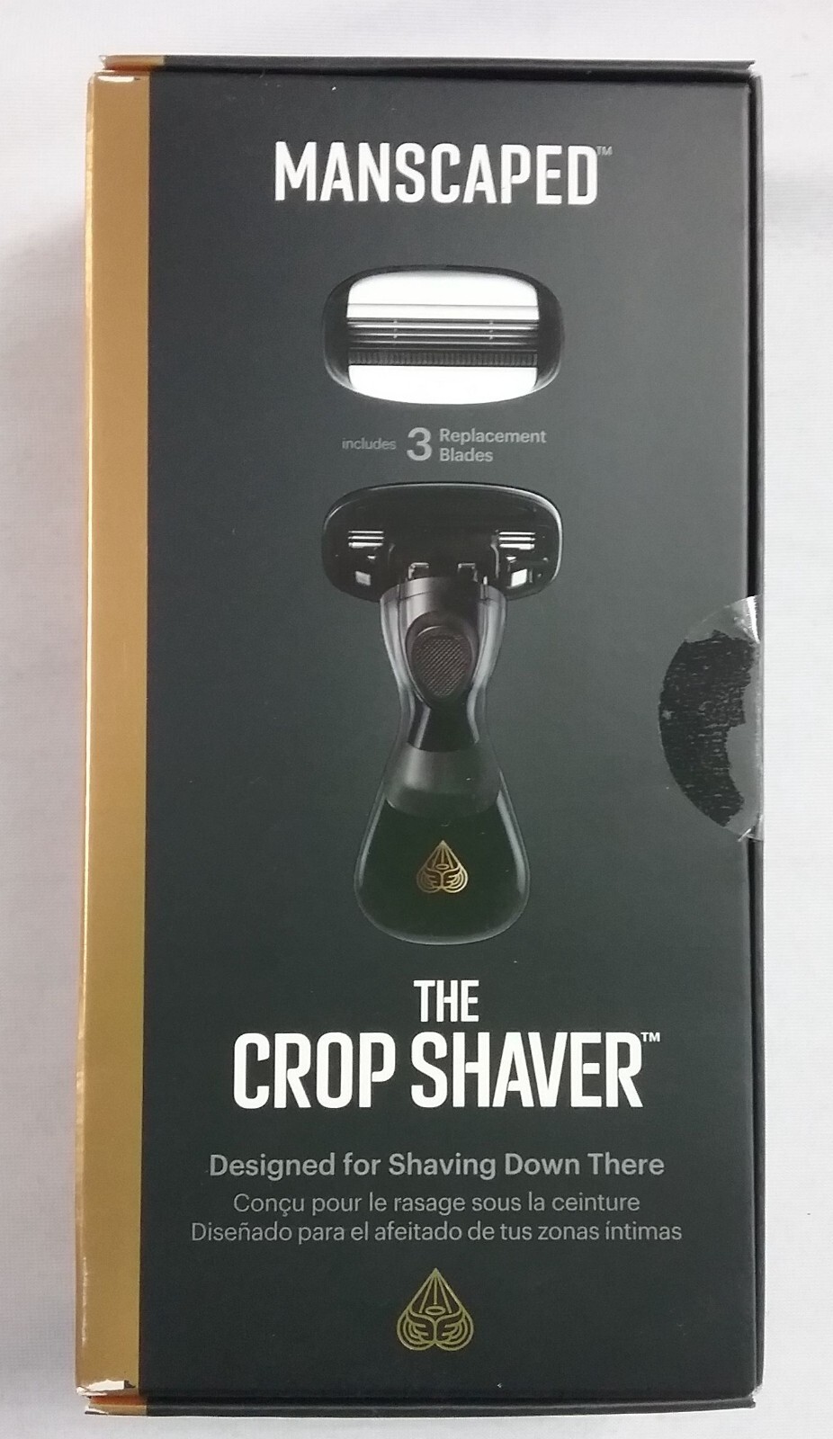 Black MANSCAPED The Crop Shaver 3-Blade Groin Razor w/3 Replacement ...