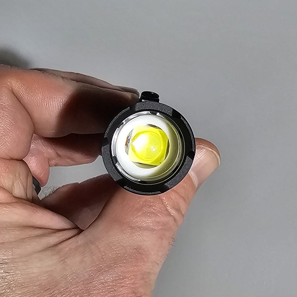 RWP MINI-P50 Tactical EDC Flashlight USB-C Rechargeable Zoom Dual Clip ...