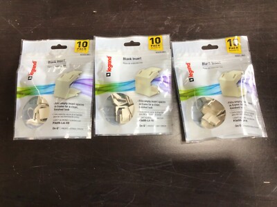 Qty 30 Legrand On-Q Lt Almond Keystone Snap-In Blank Inserts Networking ...
