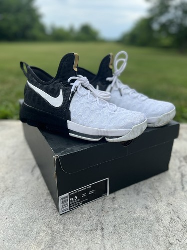 Nike Zoom KD 9 BHM Black White Athletic Shoes Sneakers 860637-100 Mens ...