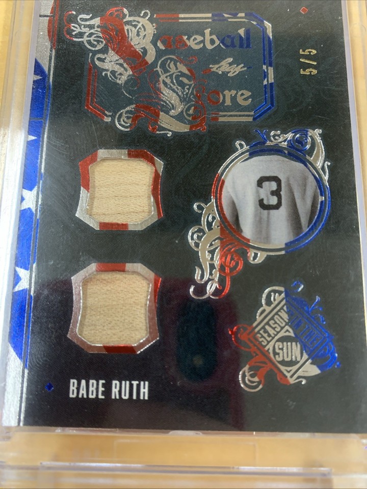 2025 LEAF SEASONS IN THE SUN BABE RUTH 2X-GAME-USED RELIC # 5/5 | eBay