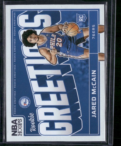 Jared McCain 2024-25 Hoops #9 Rookie Greetings Philadelphia 76ers | eBay