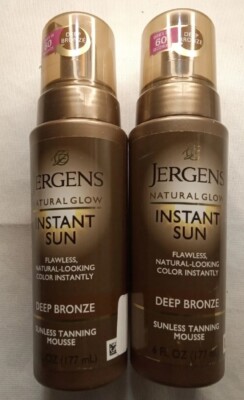 2 Pack Jergens Natural Glow Instant Sun Sunless Tanning Mouse Deep ...