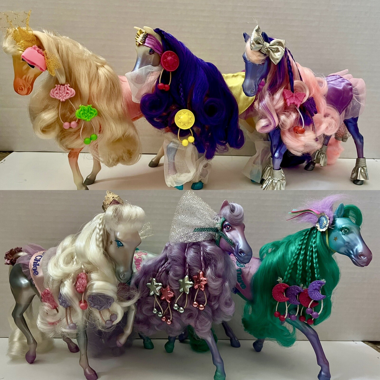 Fashion Star Fillies Complete Set 6 Original Horses W/ All Accessories ...