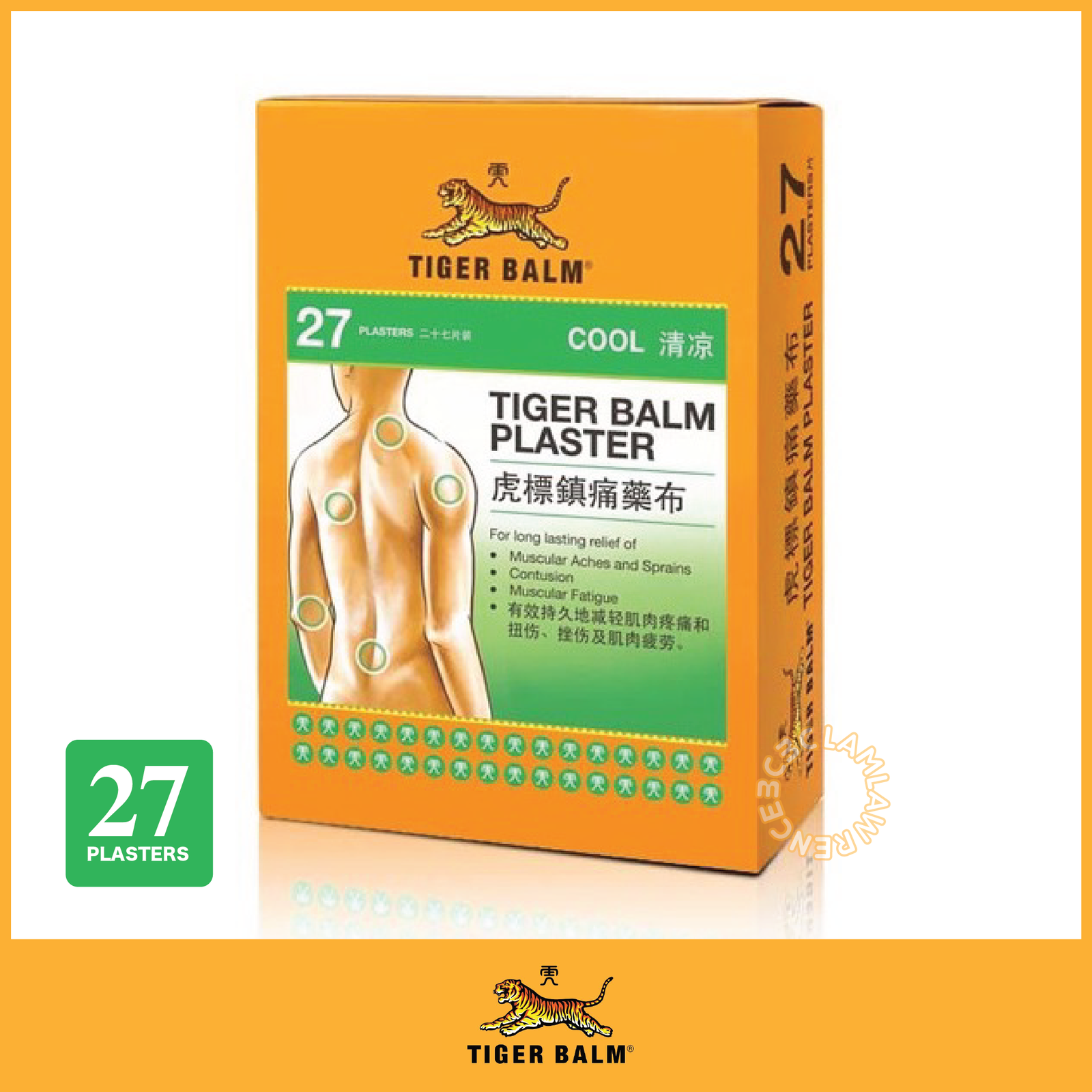 27 PLASTERS TIGER BALM COOL COLD PLASTER 10cmx14cm 4897888076991 | eBay