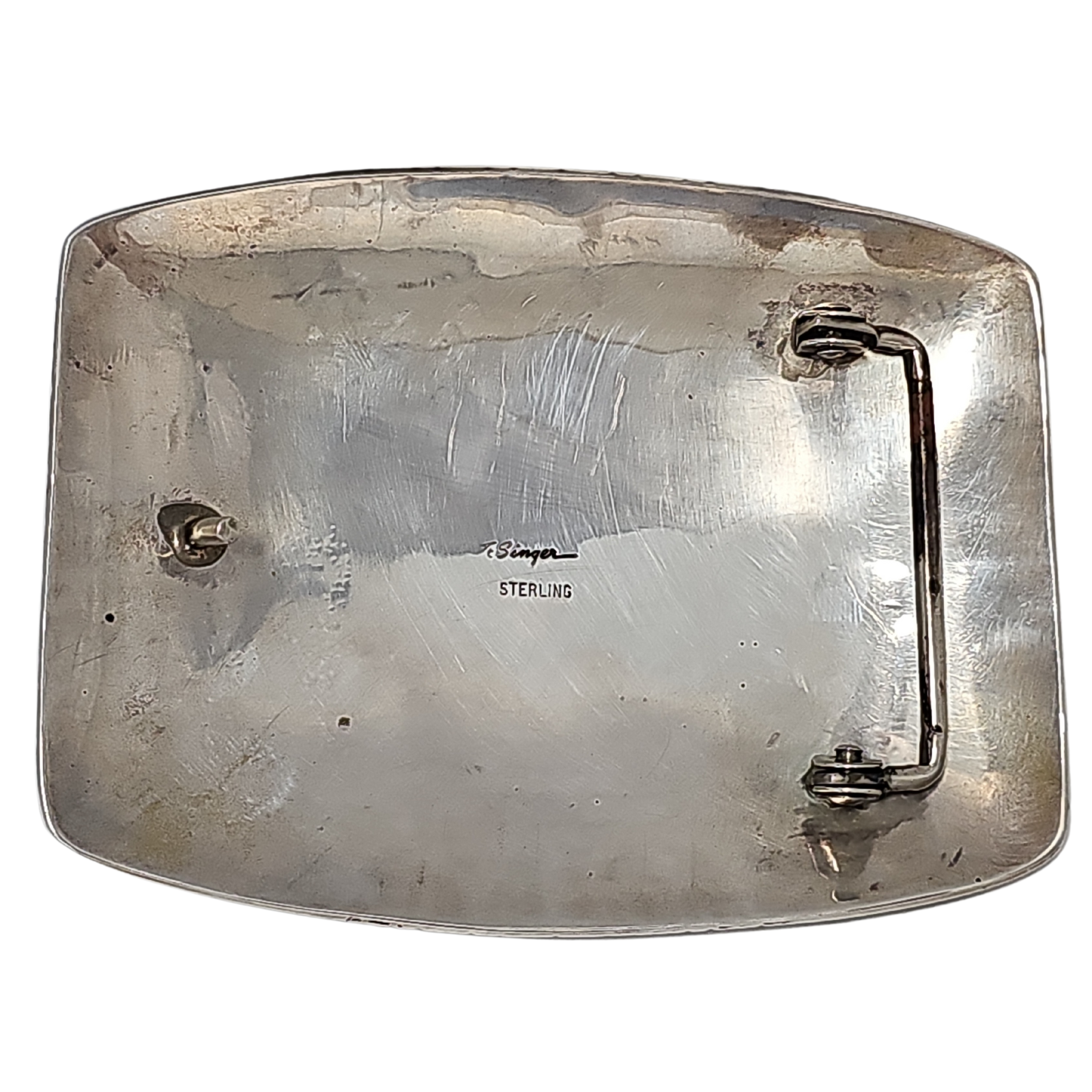 Rare Vintage Tommy Thomas Singer Signed Bear Belt Buckle Large Sterling ...