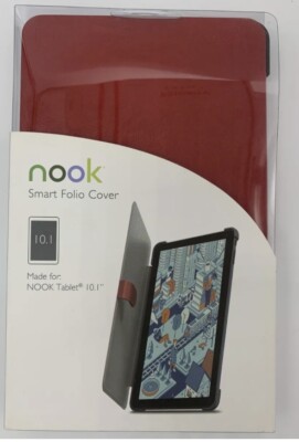 nook Tablet 10.1” Smart Folio Cover-Magnetic Flap-Cinnamon Brown | eBay