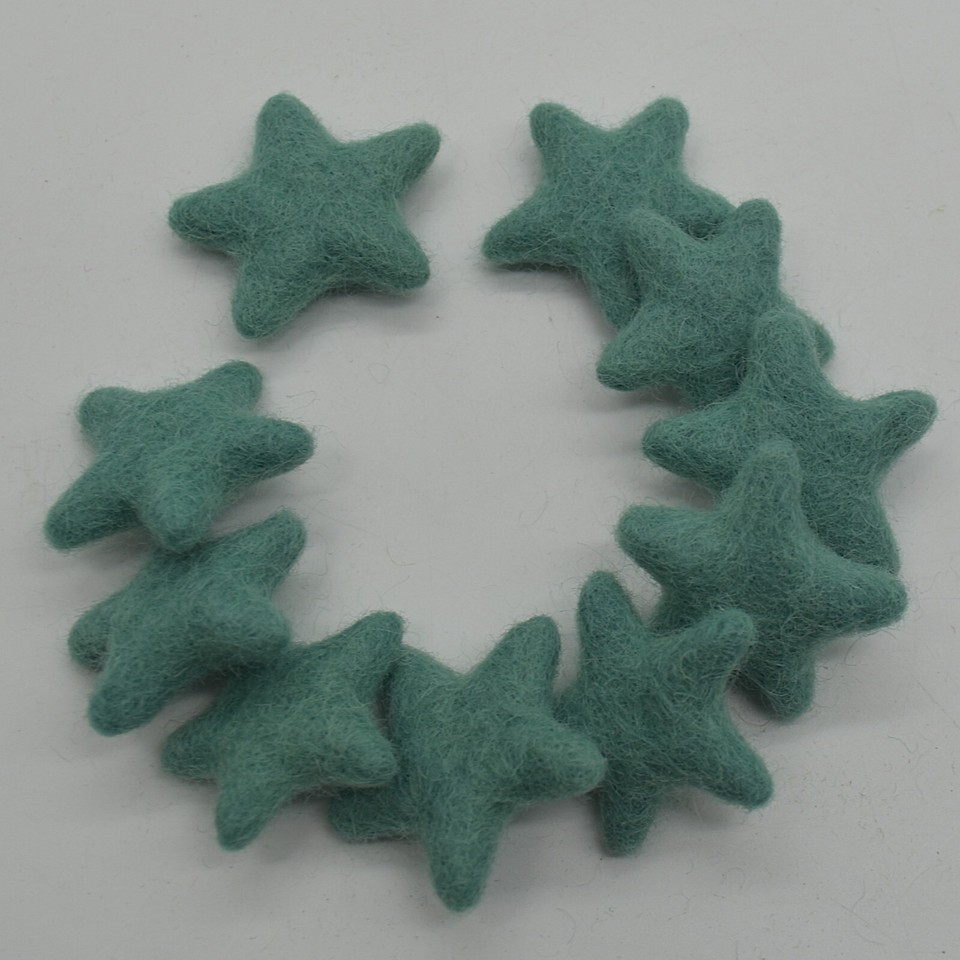 100% Wool Felt Stars- 3cm – 10 pcs - Pick from 90 Colours – Craft ...