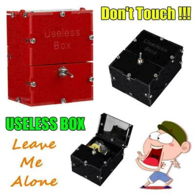Useless Funny Toys Box Turns Itself Off Leave Alone Machine Touch Gift ...