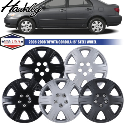 For 2005-2008 Toyota Corolla 15 Inch Set of 4 Wheel Covers Rim Snap On ...