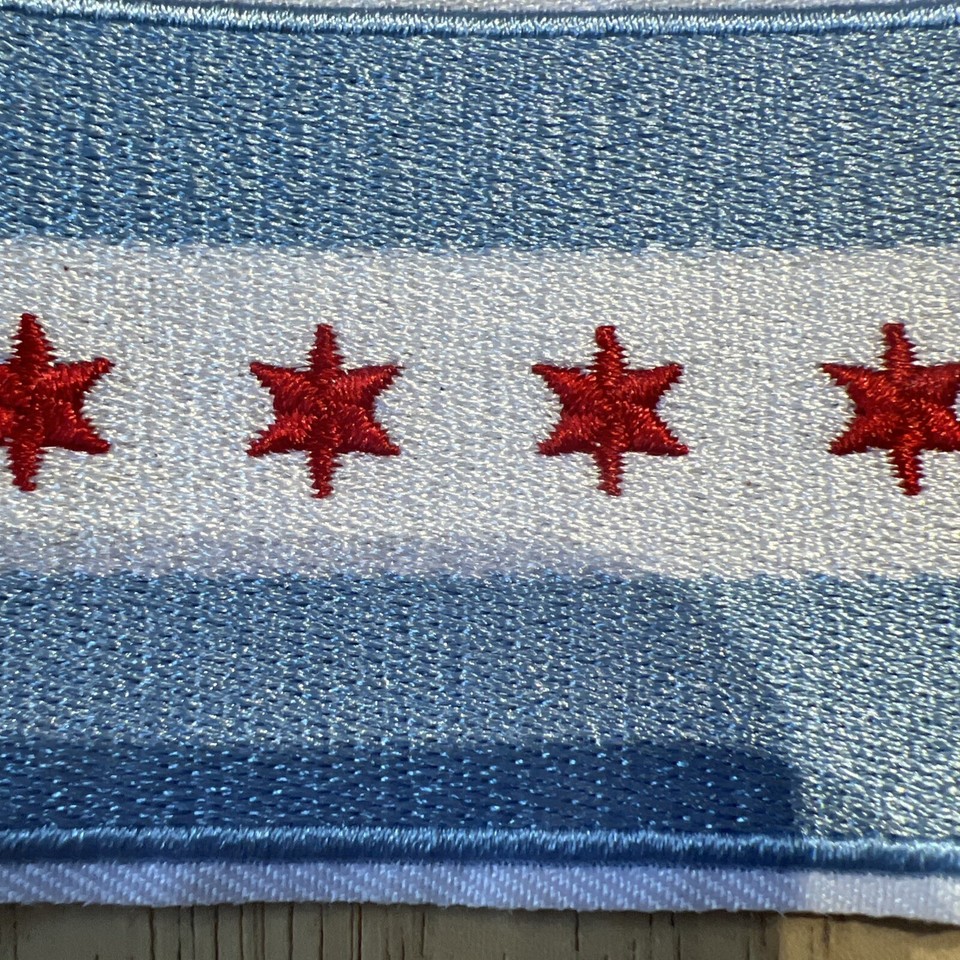 CHICAGO FLAG PATCH EMBLEM ILLINOIS COOK COUNTY SECOND CITY | eBay