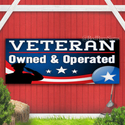 Veteran Owned & Operated Premium Indoor Outdoor Banner Sign | eBay