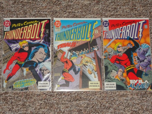 PETER CANNON THUNDERBOLT #1, 2, 3 VF 1992 DC Mike Collins Jose Marzan ...