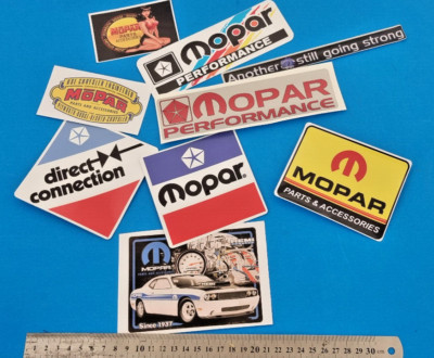 MOPAR CHRYSLER DODGE DECAL STICKER LABEL HOT ROD MAN CAVE SET OF 10 UV ...