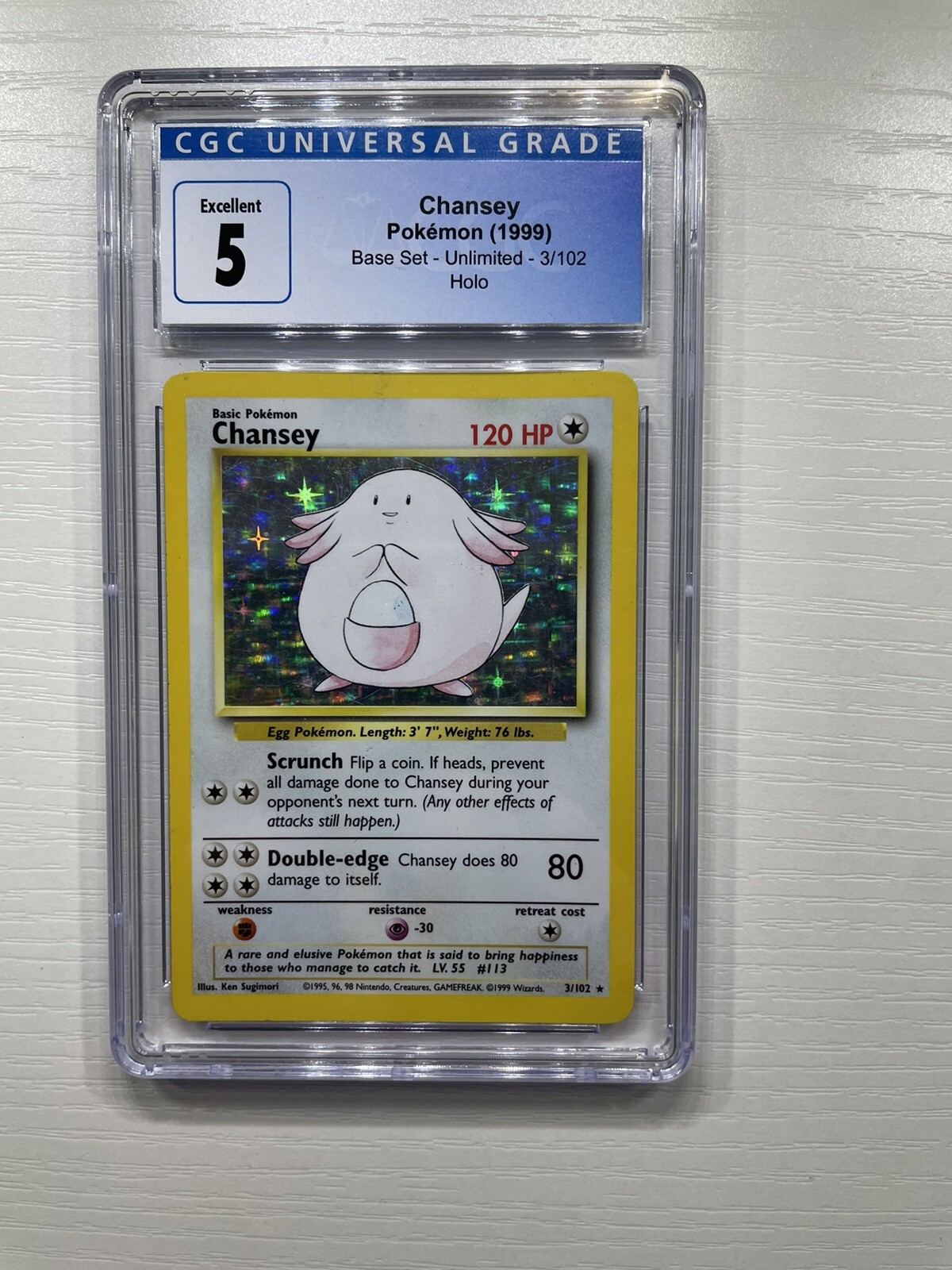Pokémon TCG Chansey Base Set 3/102 Holo Unlimited Holo Rare for sale ...