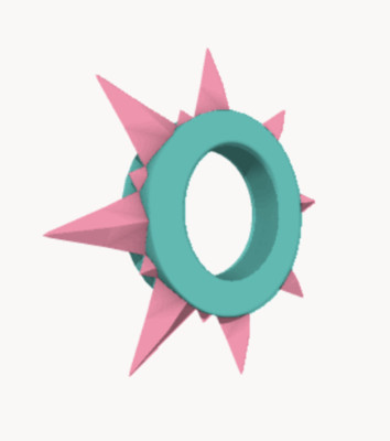 Animal Jam Classic First Gen Blue and Pink Spiked Spike Collar Item ...