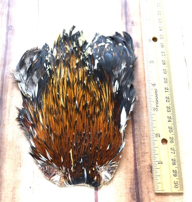 Lot 282, Natural India Rooster Streamer Neck Cape Feathers | eBay