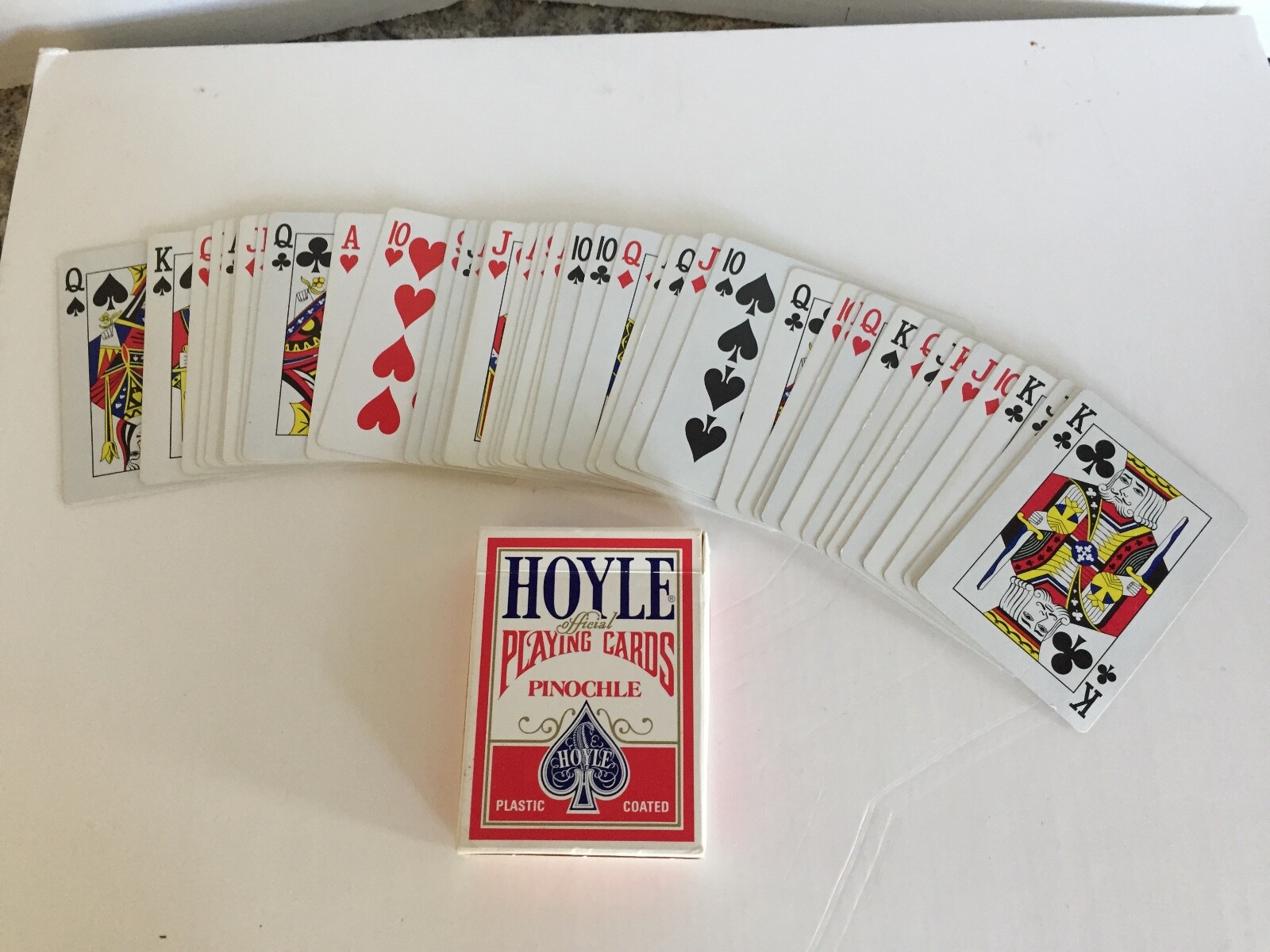 Vintage Hoyle Pinochle Playing Cards Red Deck Min, USA Nevada Finish ...