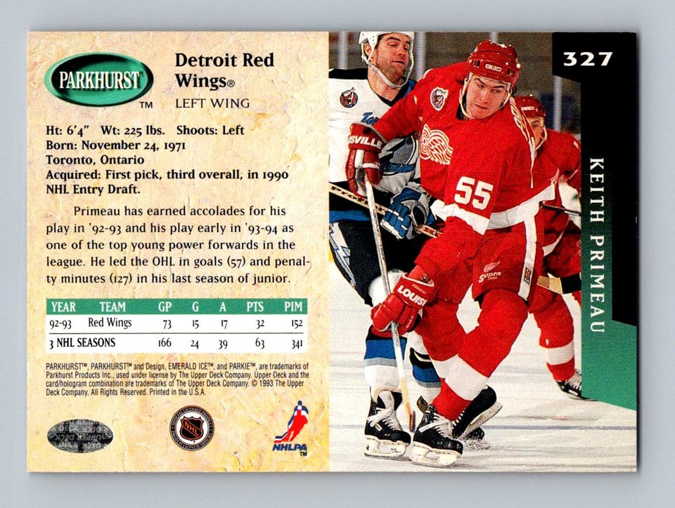 1993-94 Parkhurst - #327 Keith Primeau | eBay