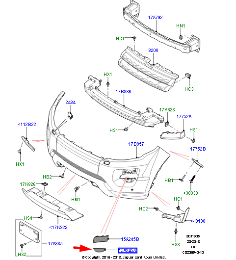 Land Rover Genuine Evoque Front Bumper Fog Light Lower Bezel (left ...