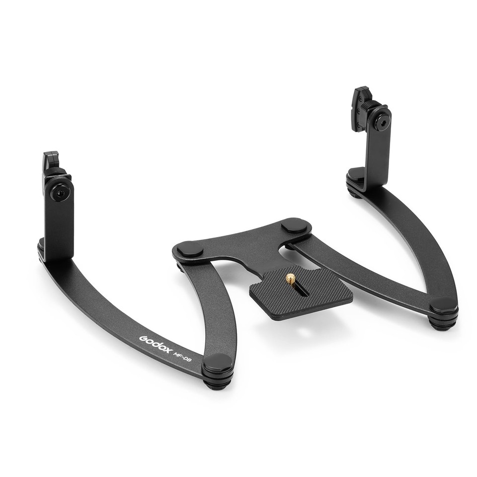 MF-DB Flexible Flash Bracket with Dual Flash Mounts Aluminum Alloy 360 ...
