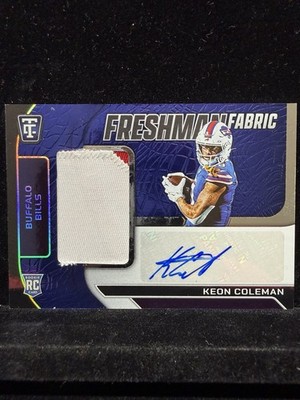 2024 Totally Certified Keon Coleman Freshman Fabric RC Patch Blue Auto ...