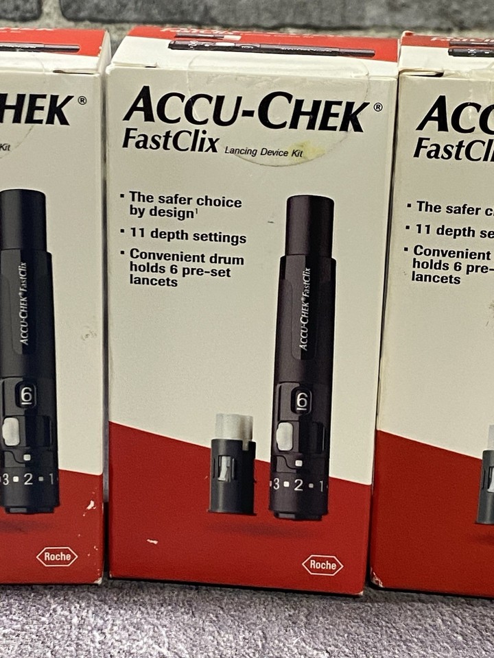 4 Accu-Chek FastClix Lancing Device And 6 Lancets Diabetic Testing | eBay