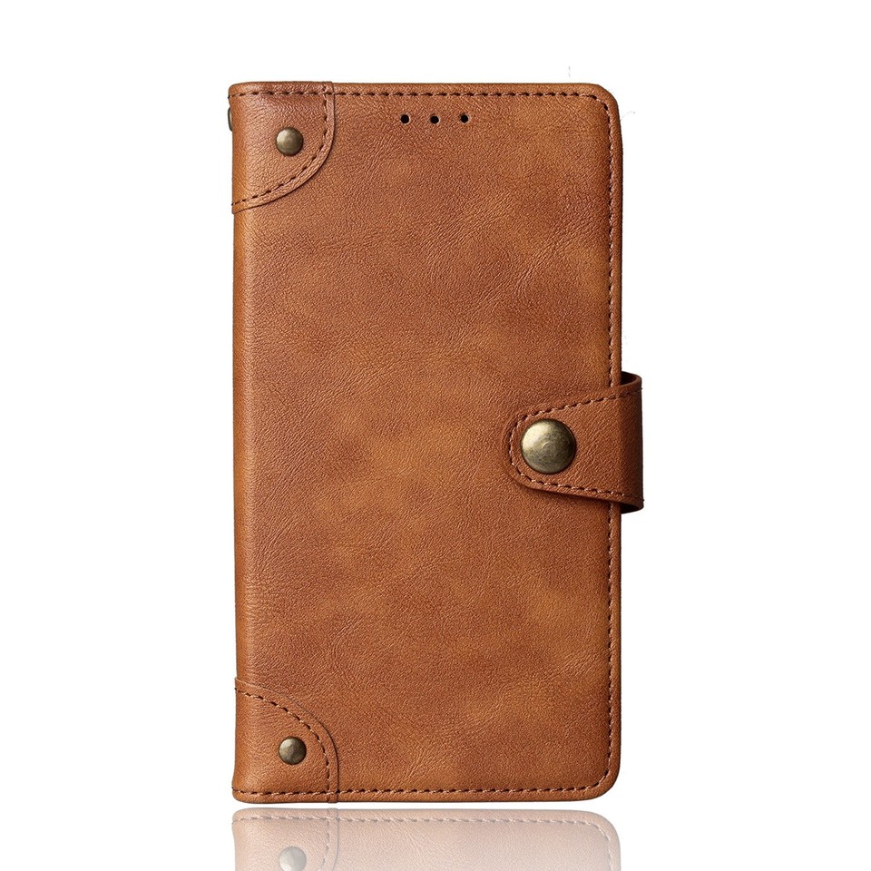 FLIP PREMIUM RETRO LEATHER COVER WALLET BUMPER PHONE CASE FOR BLU ...