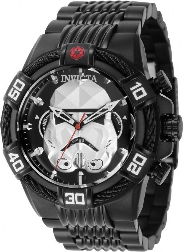 Invicta Star Wars GEO Stormtrooper Men's 50mm Black Limited Chrono ...