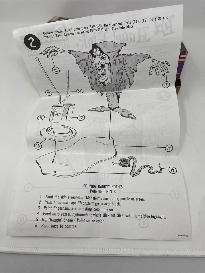 Revell Model Ed Roth Angel Fink Model Kit H 1307 1997 Reissue | eBay