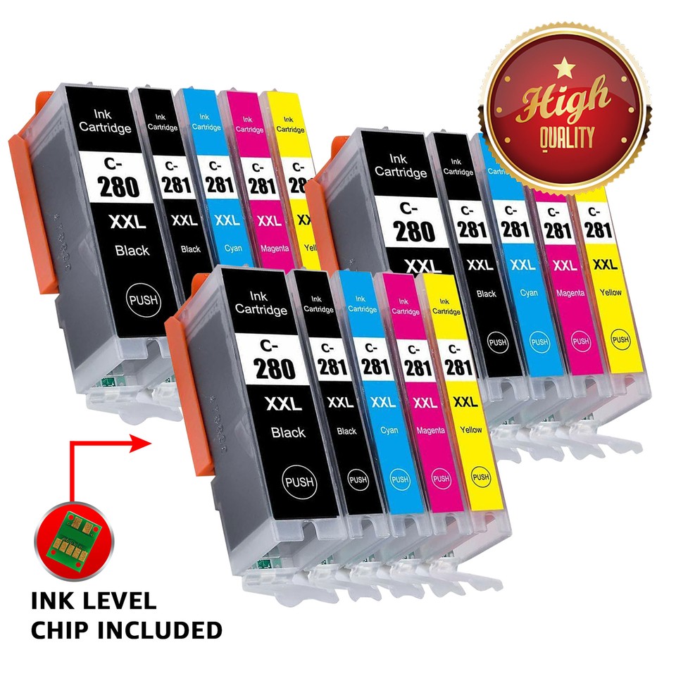 XXL PGI-280 CLI-281 Printer Ink for Canon Pixma TS6320 TR8620A TR8622A ...