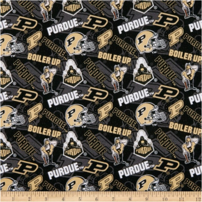 NCAA Purdue University Tone on Tone PU-1178 Cotton Fabric by the Yard ...