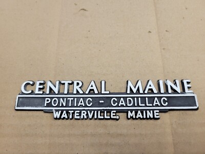 Central Maine Pontiac Cadillac Waterville Car Dealership Emblem Badge ...