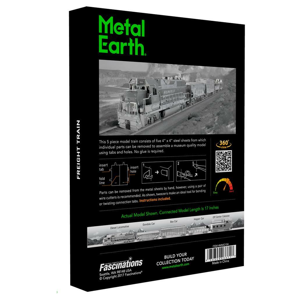 Fascinations Metal Earth Freight Train Gift Box Set 3D Laser Cut Steel ...