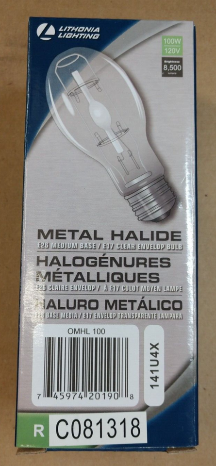Lithonia 141U4X 100W Metal Halide Bulb OHL1006 E17 E26 M Base 4100K | eBay
