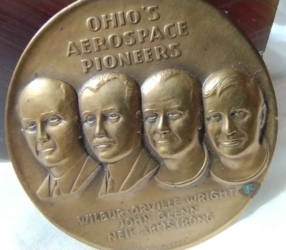1969 OHIO FLIGHT Pioneers Bronze Medal Armstrong Medallion HISTORY ...